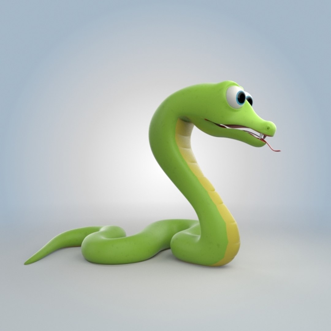 3D Model Snake Cartoon - TurboSquid 1567055