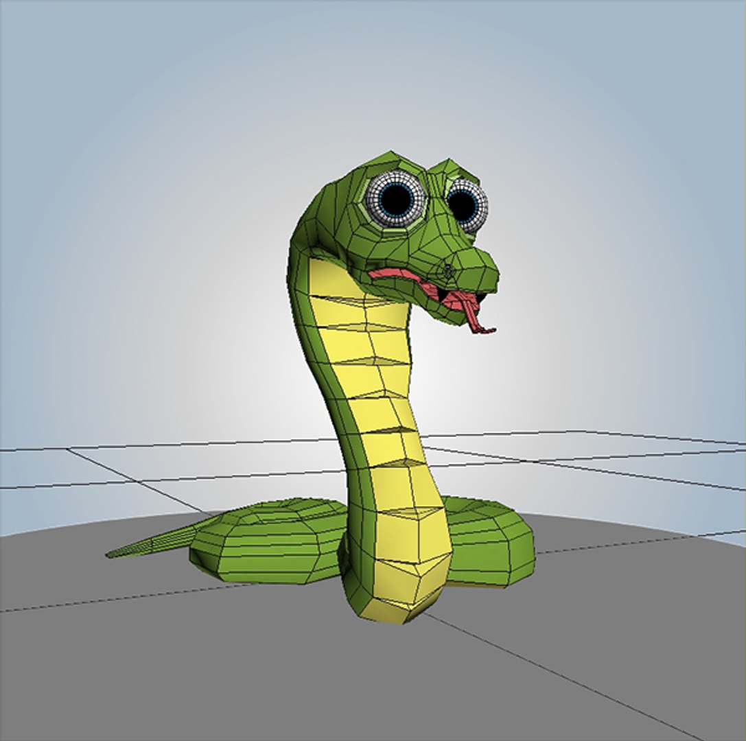 3D Model Snake Cartoon - TurboSquid 1567055
