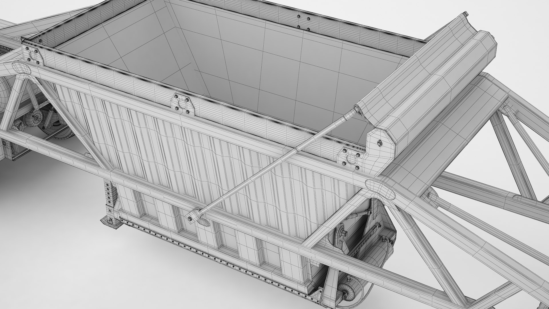 3D Generic Semi Truck Belly Dump Trailer 03 model - TurboSquid 2064452