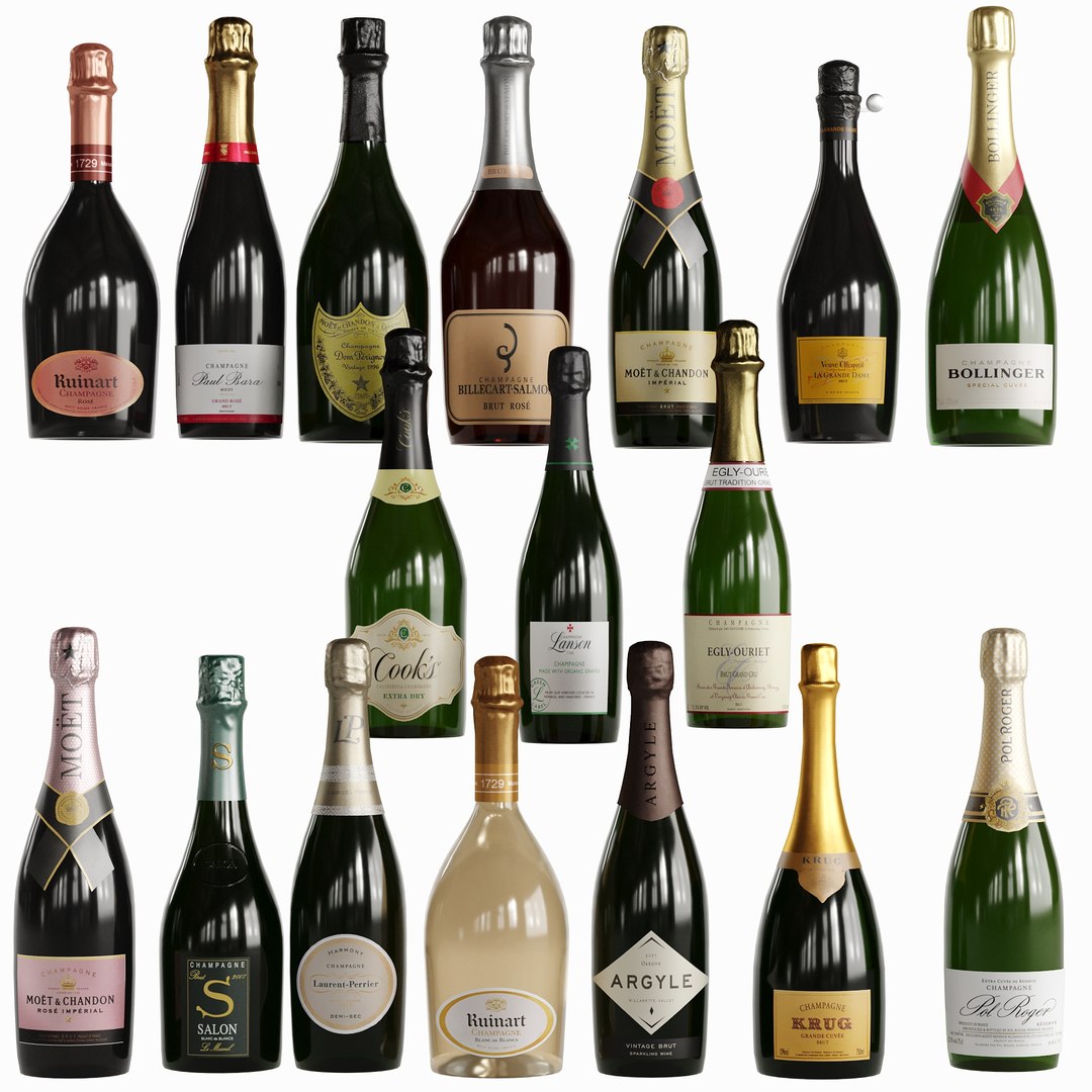 3D Model Bottles Vol 5 36 Champagne And Liqueurs - TurboSquid 2038908