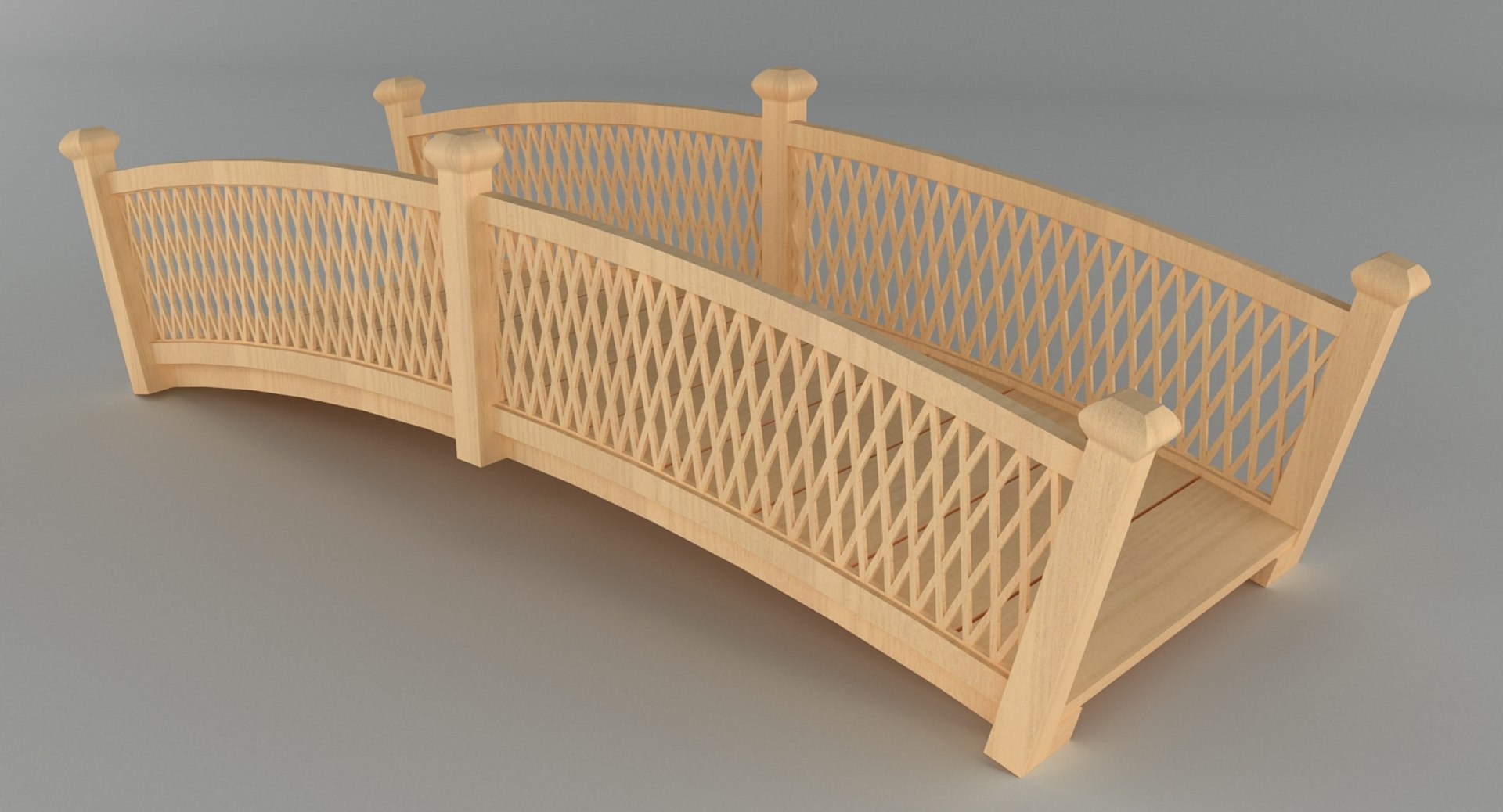 3D Wooden Bridge Wood Model - TurboSquid 1309039