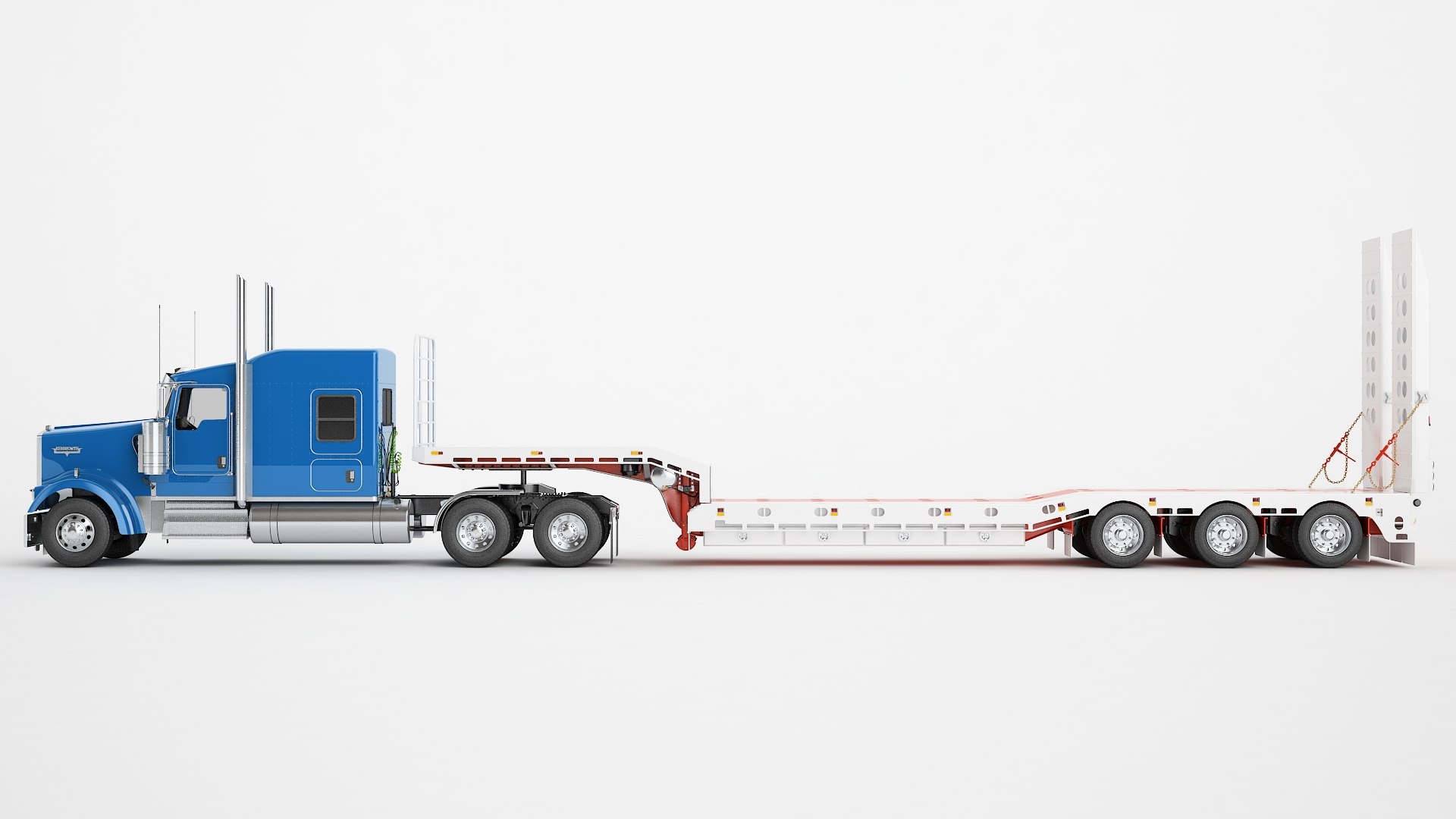 Kenworth W900L 2012 Drake Trailer 01 3D Model - TurboSquid 1953960