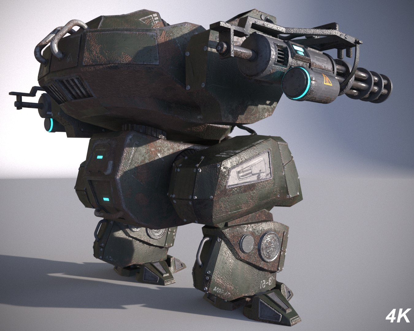 Combat Mech Model - TurboSquid 1206338