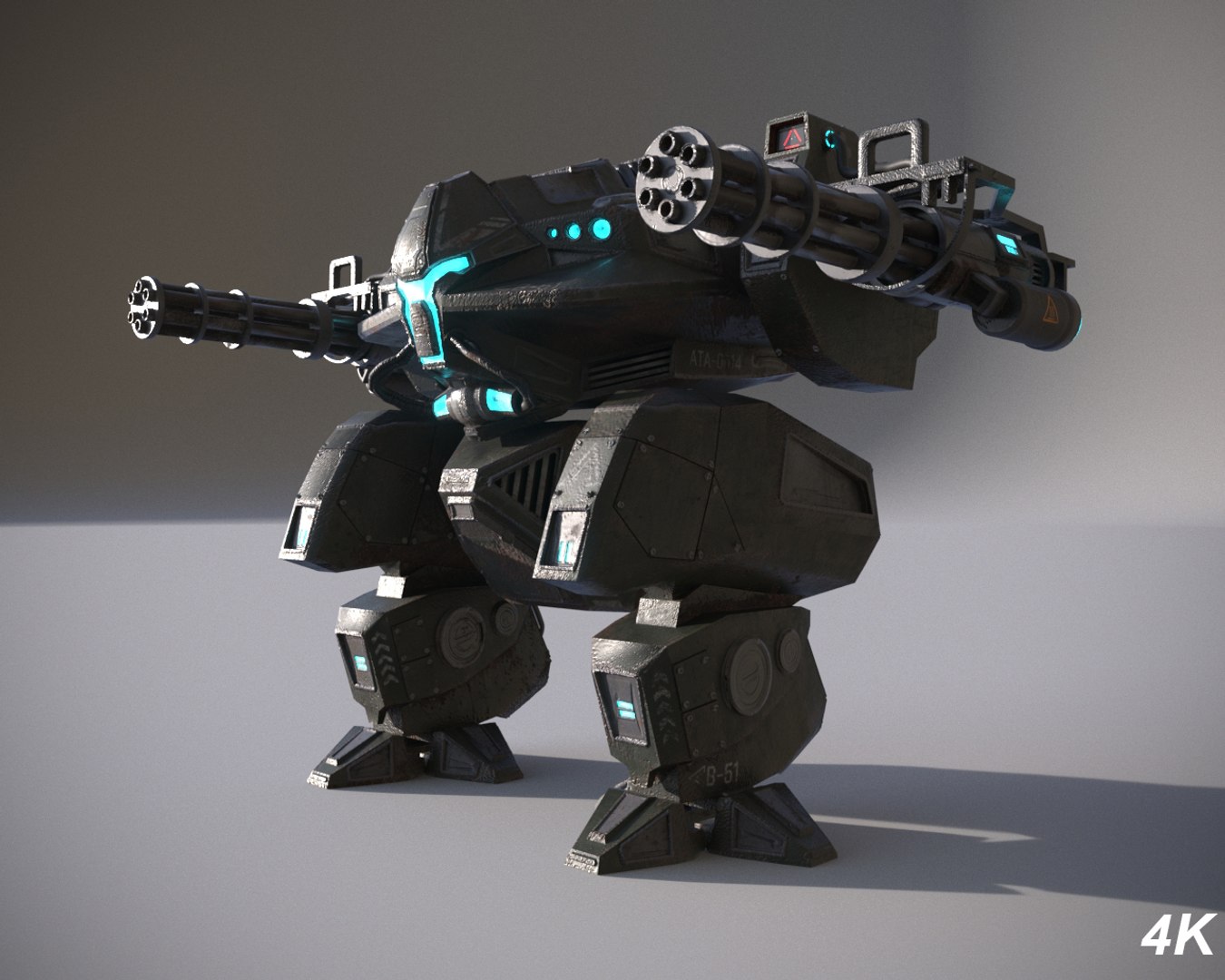 Combat Mech Model - TurboSquid 1206338