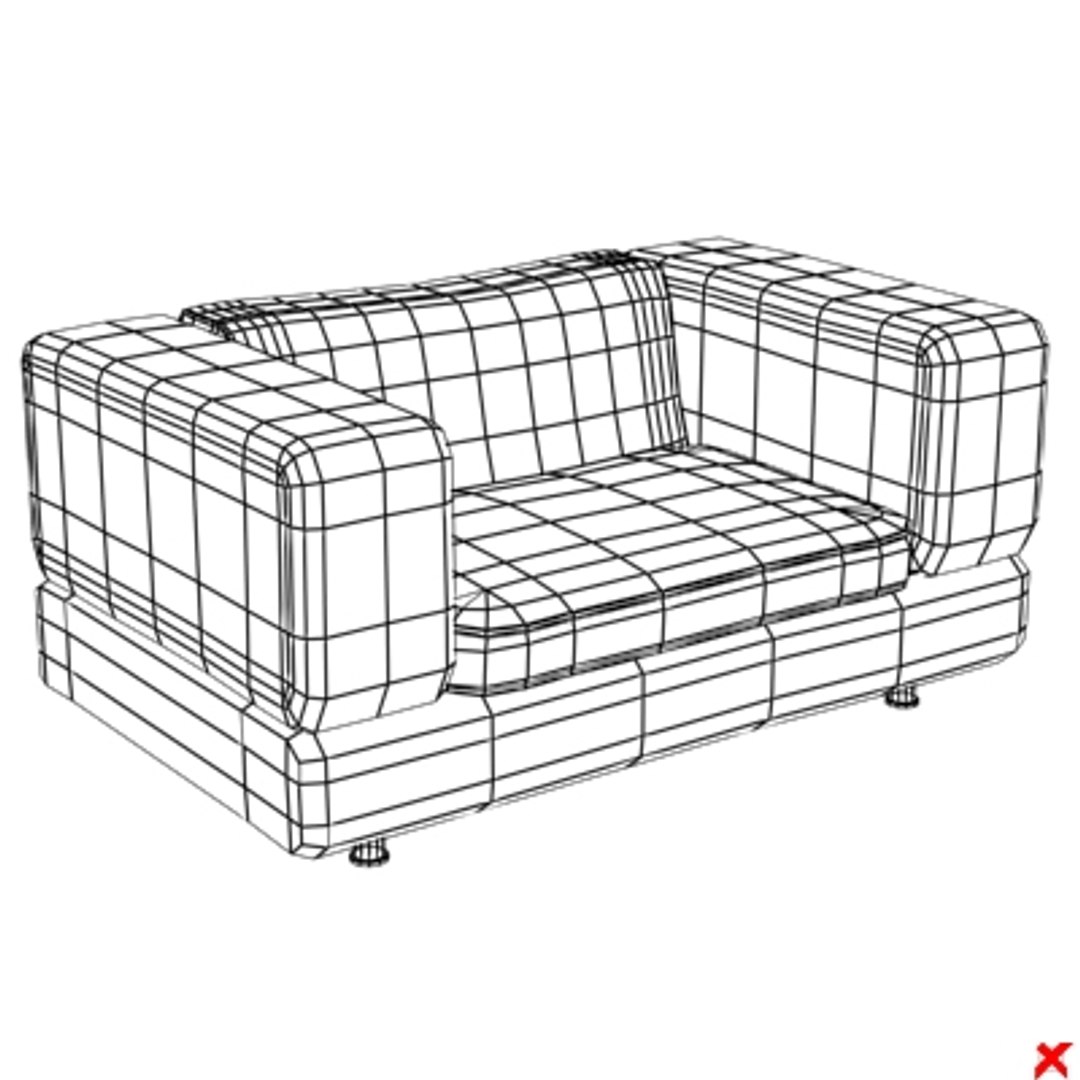 3d model of armchair chair