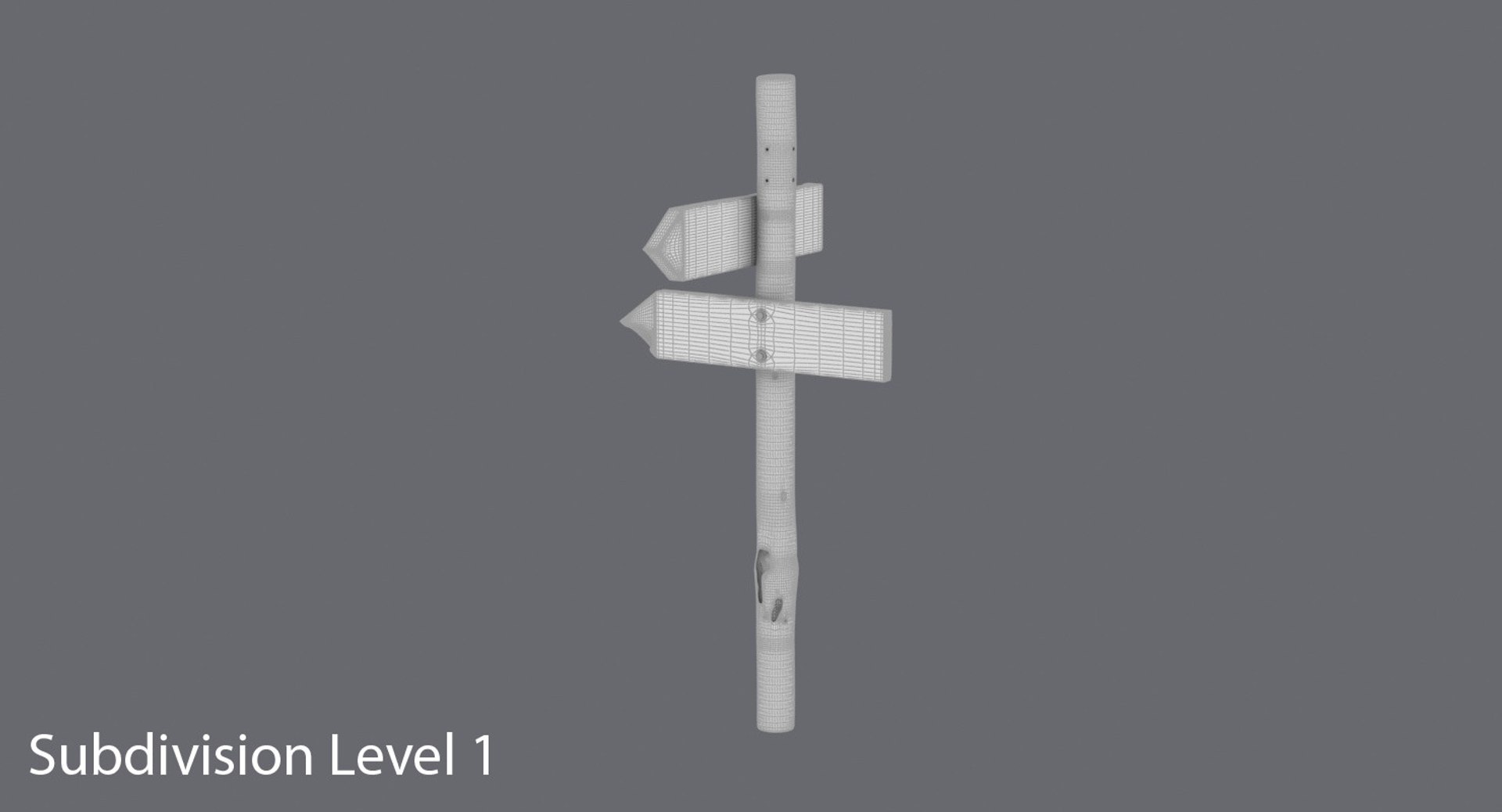 3d Trail Sign Model