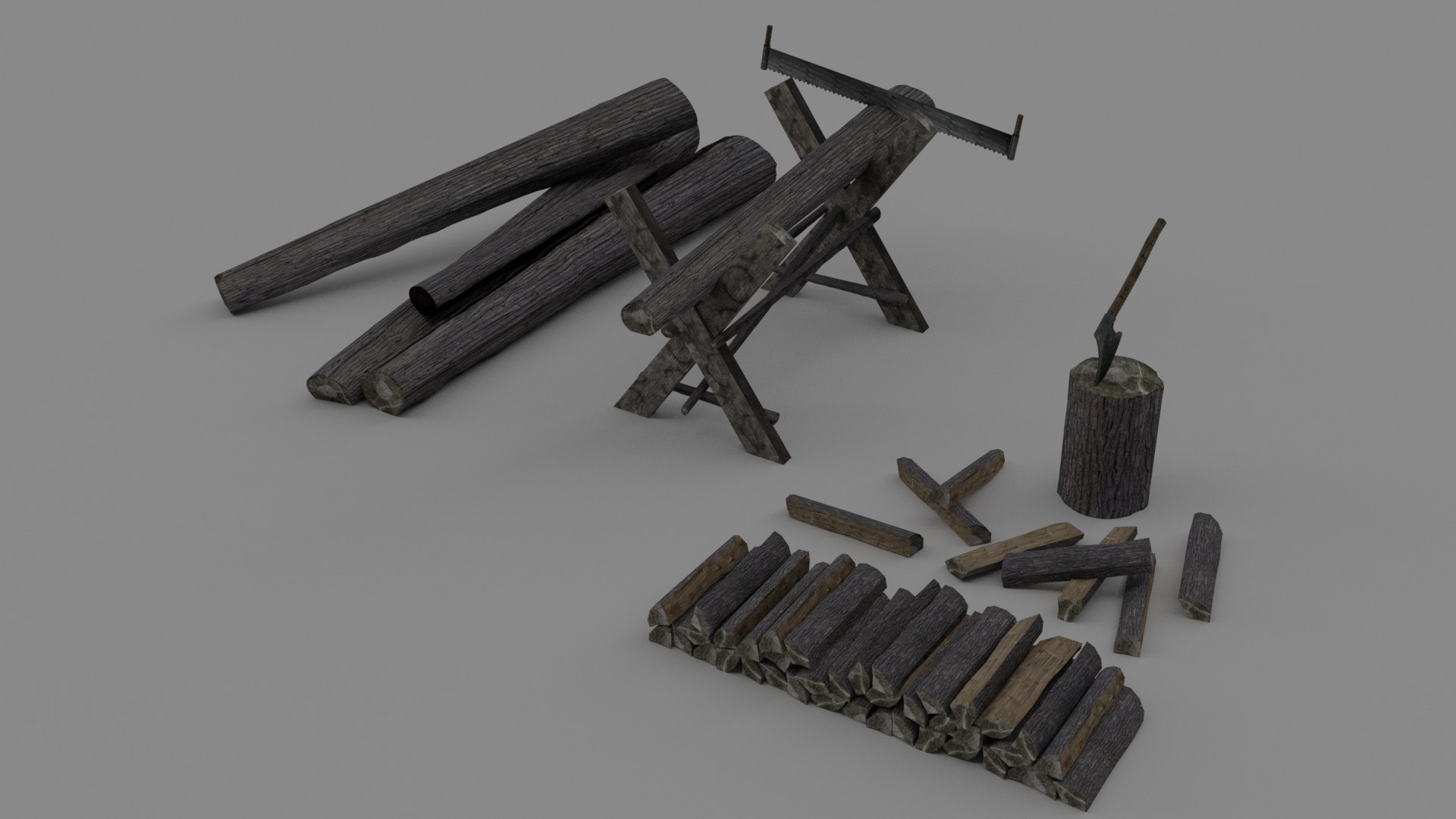 3D Complete Wood Harvesting - TurboSquid 1614147