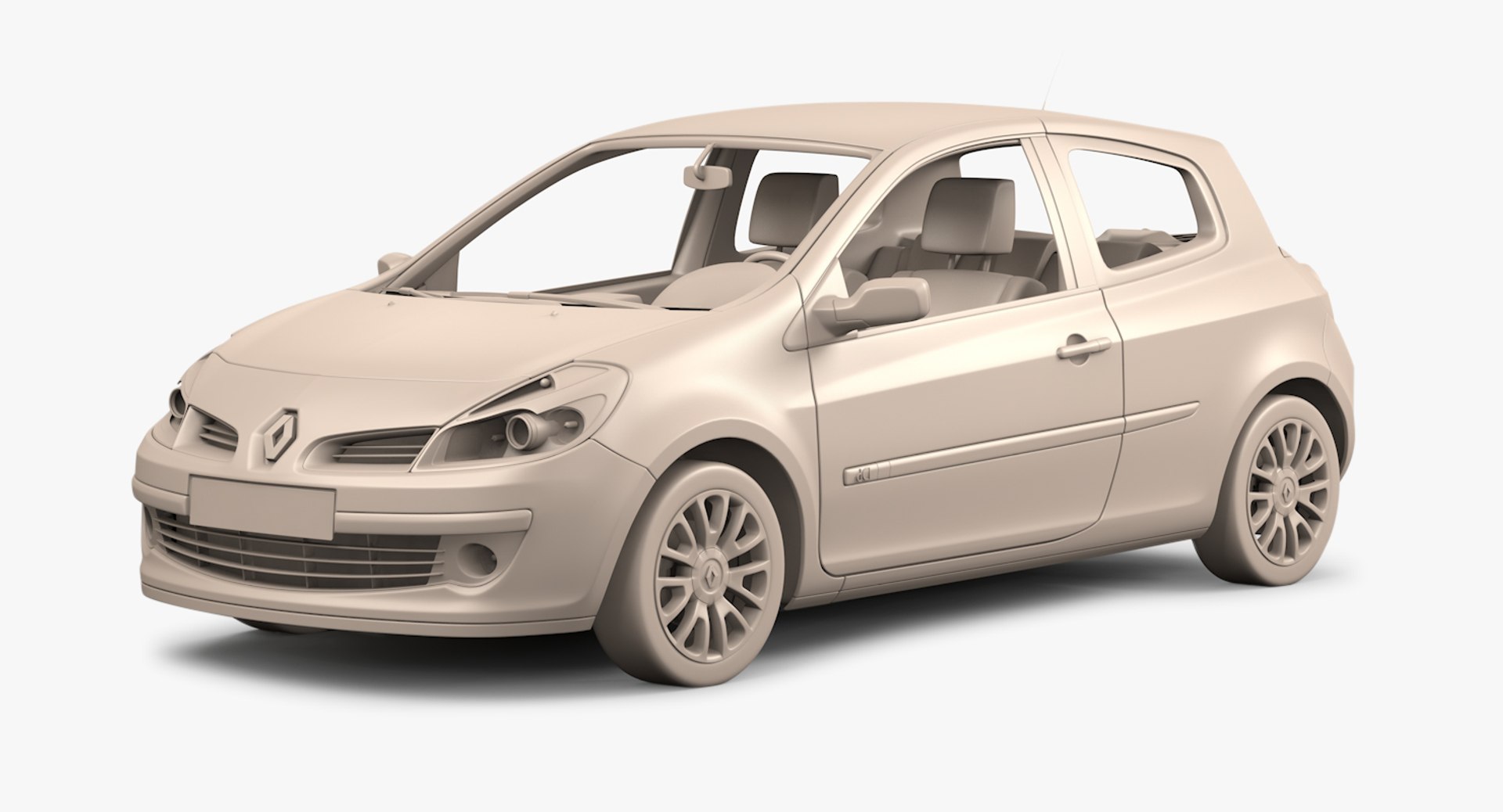 3d c4d 2006 renault clio iii