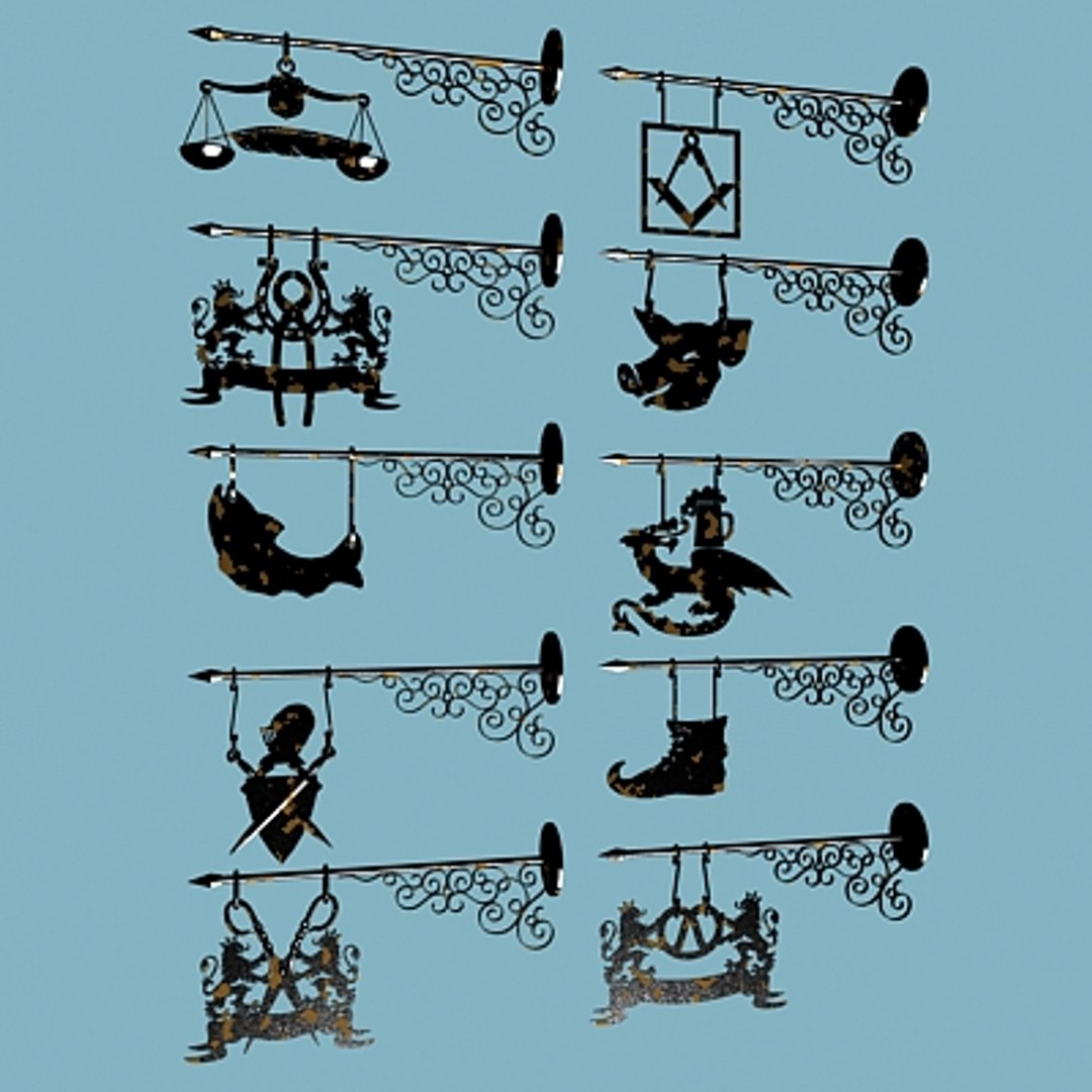 Guild Signs 3d Model