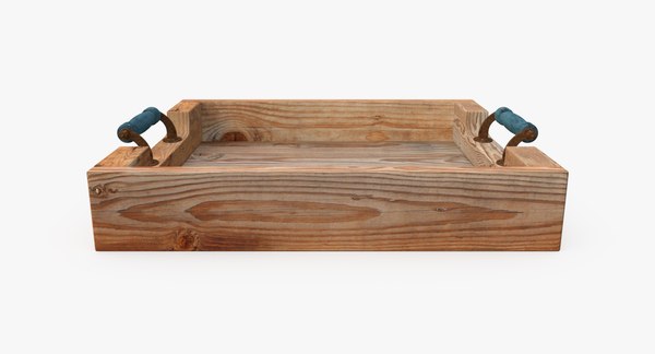 3D realistic wooden tray model - TurboSquid 1390361