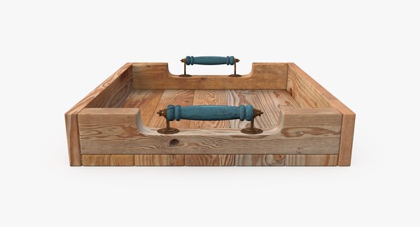 3D realistic wooden tray model - TurboSquid 1390361