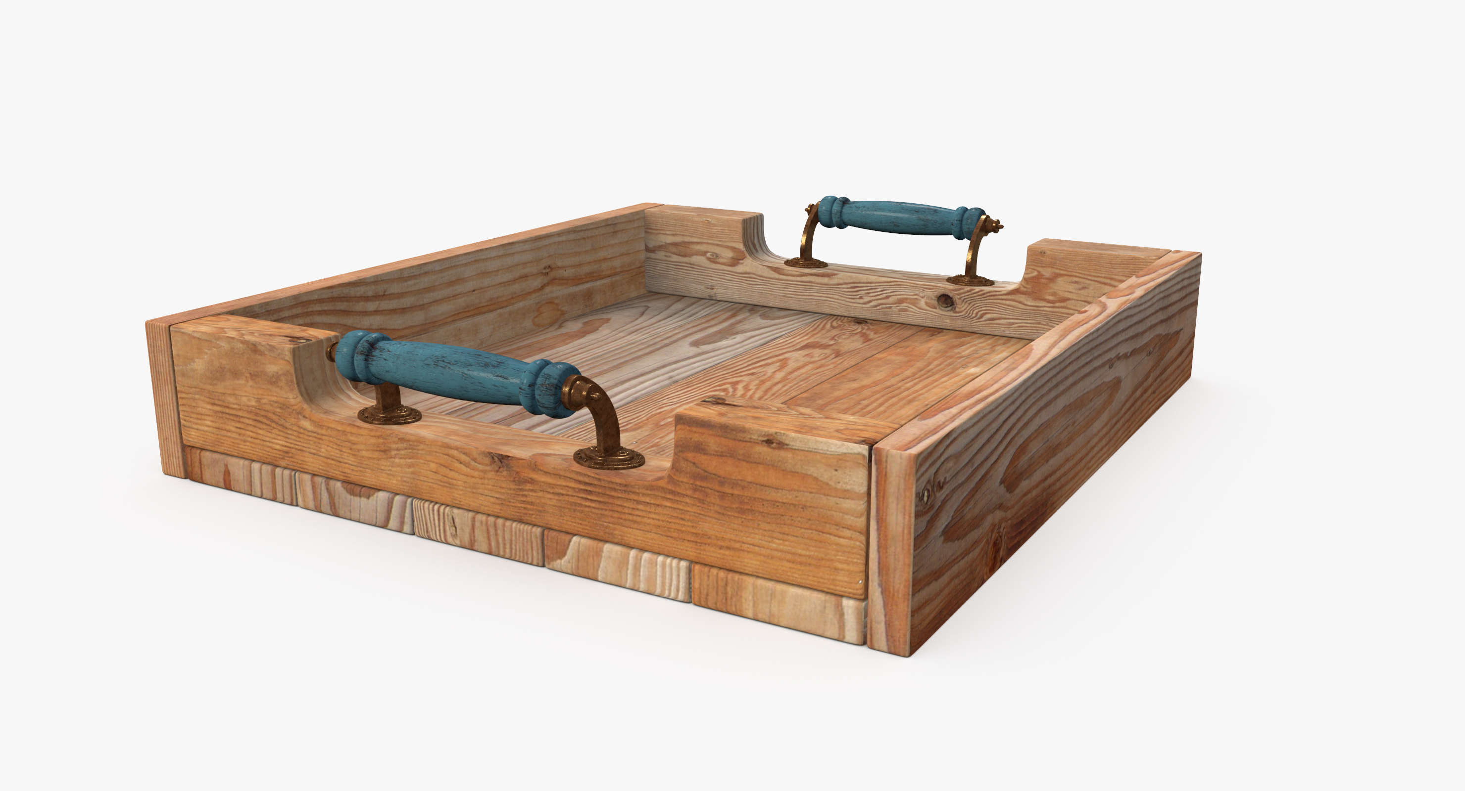 3D realistic wooden tray model - TurboSquid 1390361