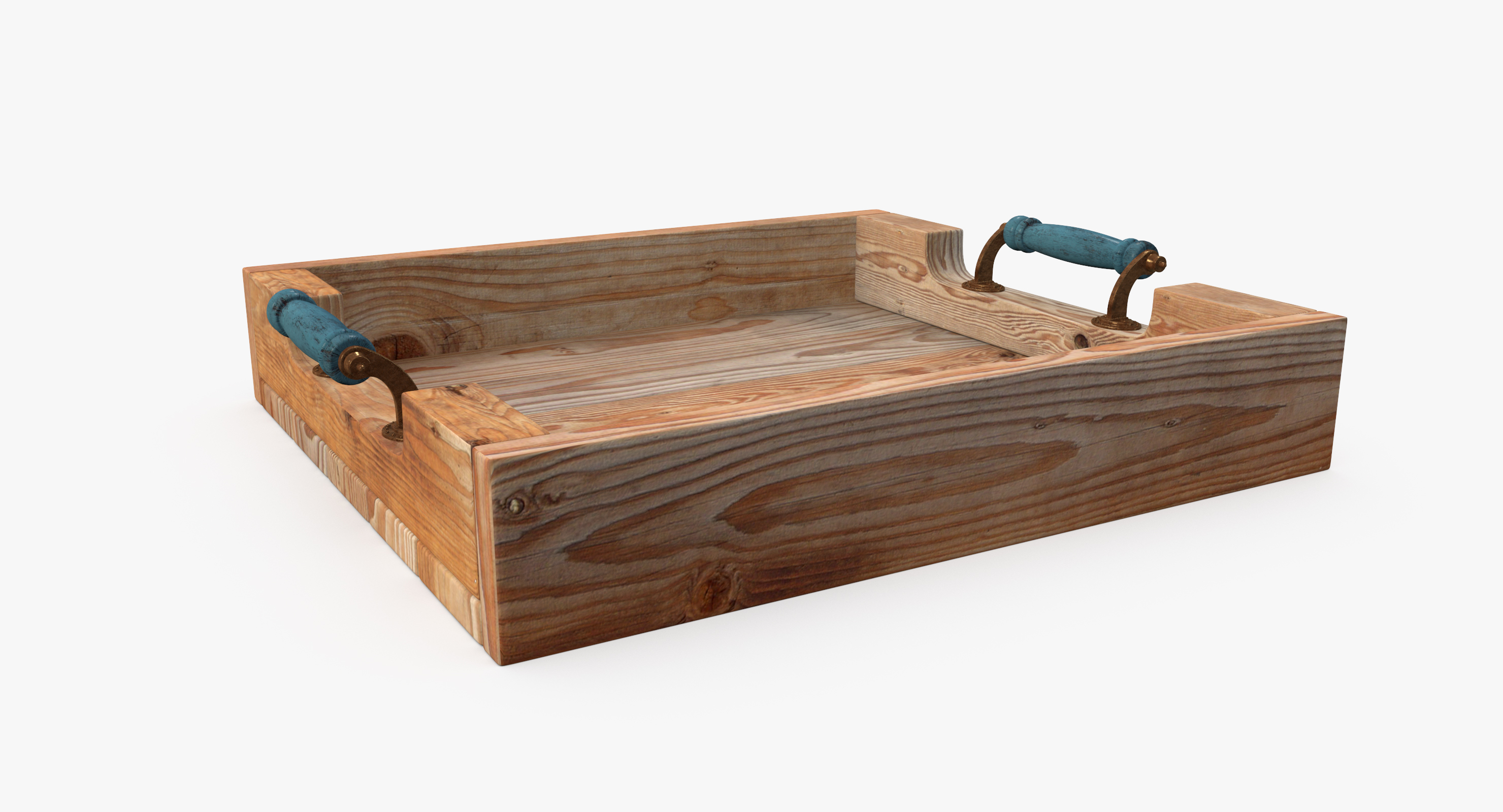 3D realistic wooden tray model - TurboSquid 1390361