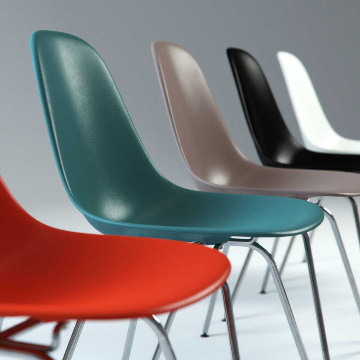 3d charles eames plastic chair model