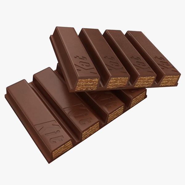 3d model realistic broken kit kat