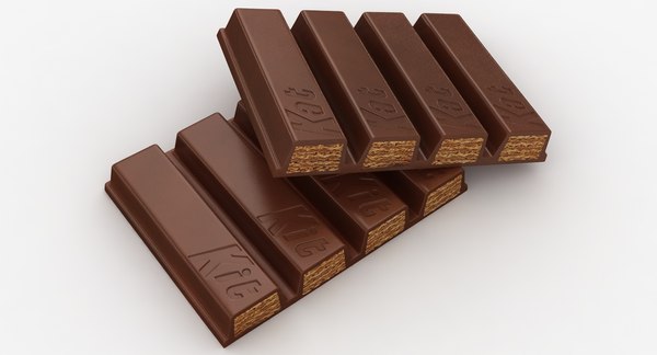 3d model realistic broken kit kat
