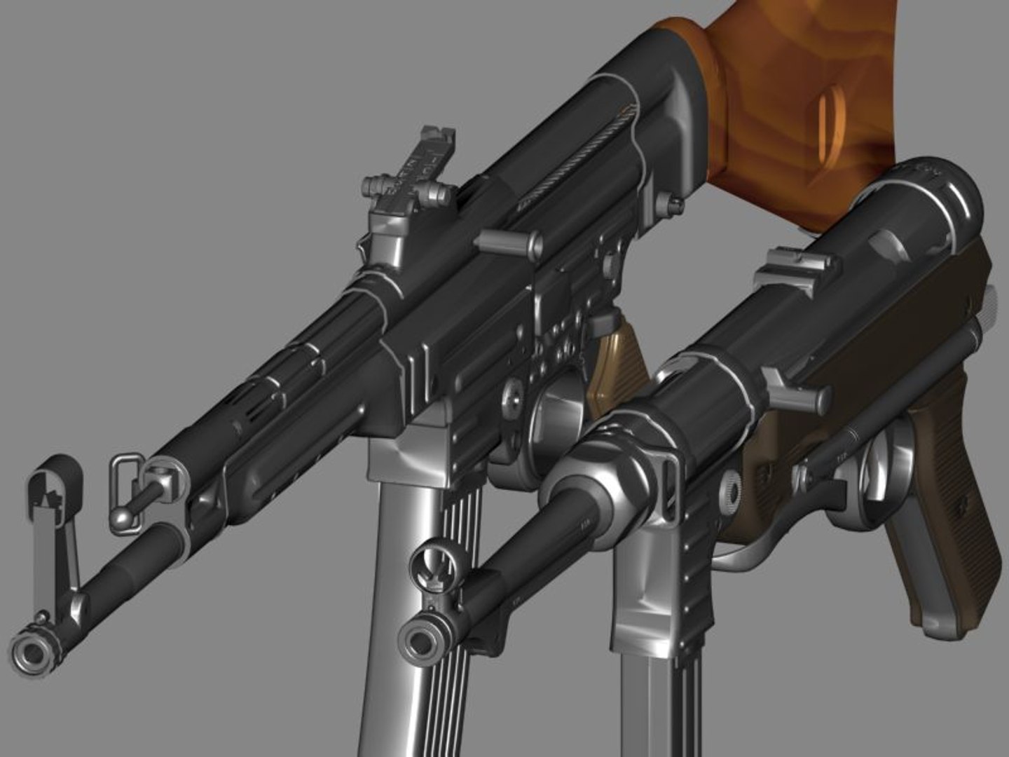 Mp44 44 Carbine Mp40 3d Model