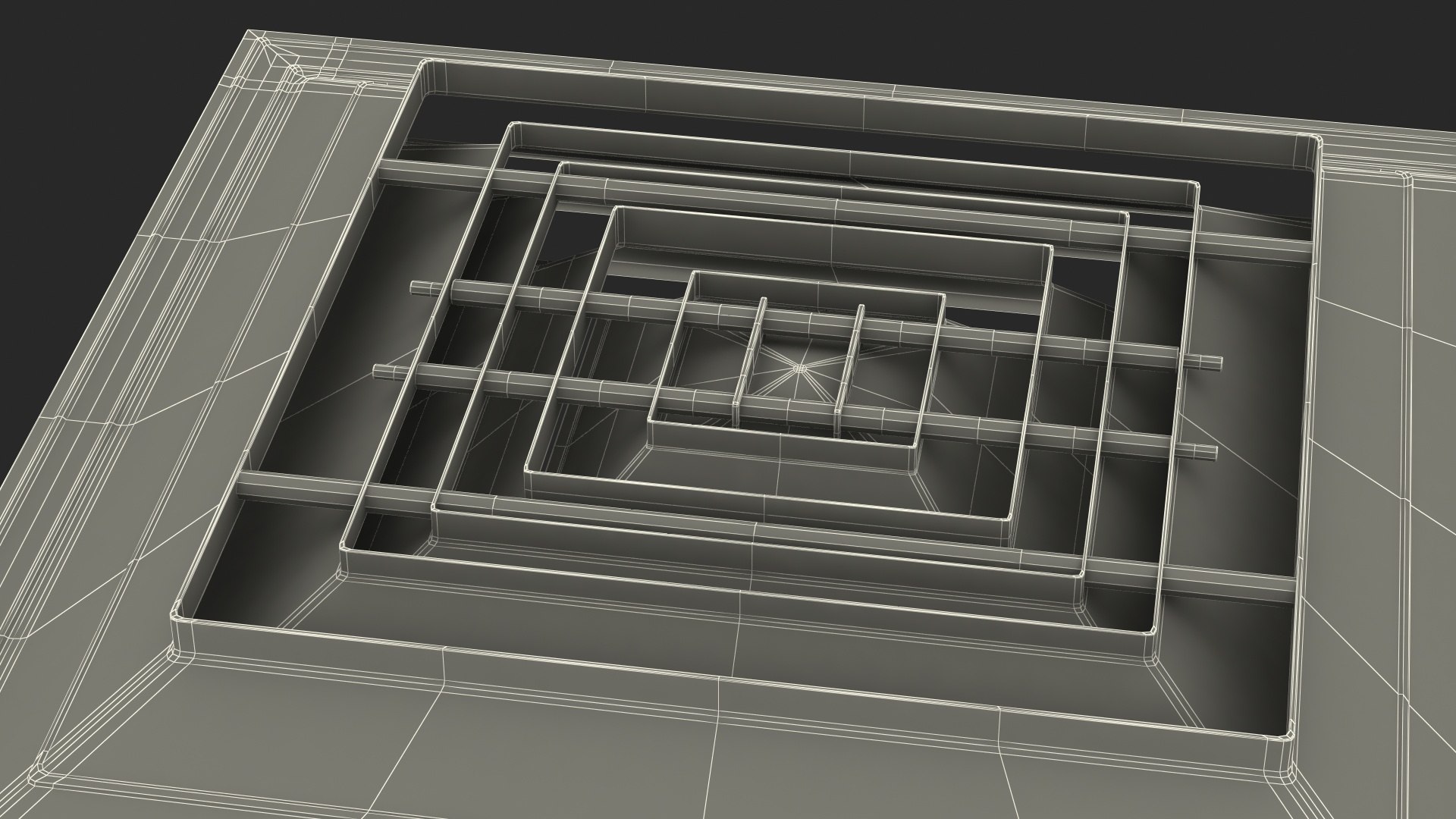 3D Air Vent Diffuser Square - TurboSquid 1962215