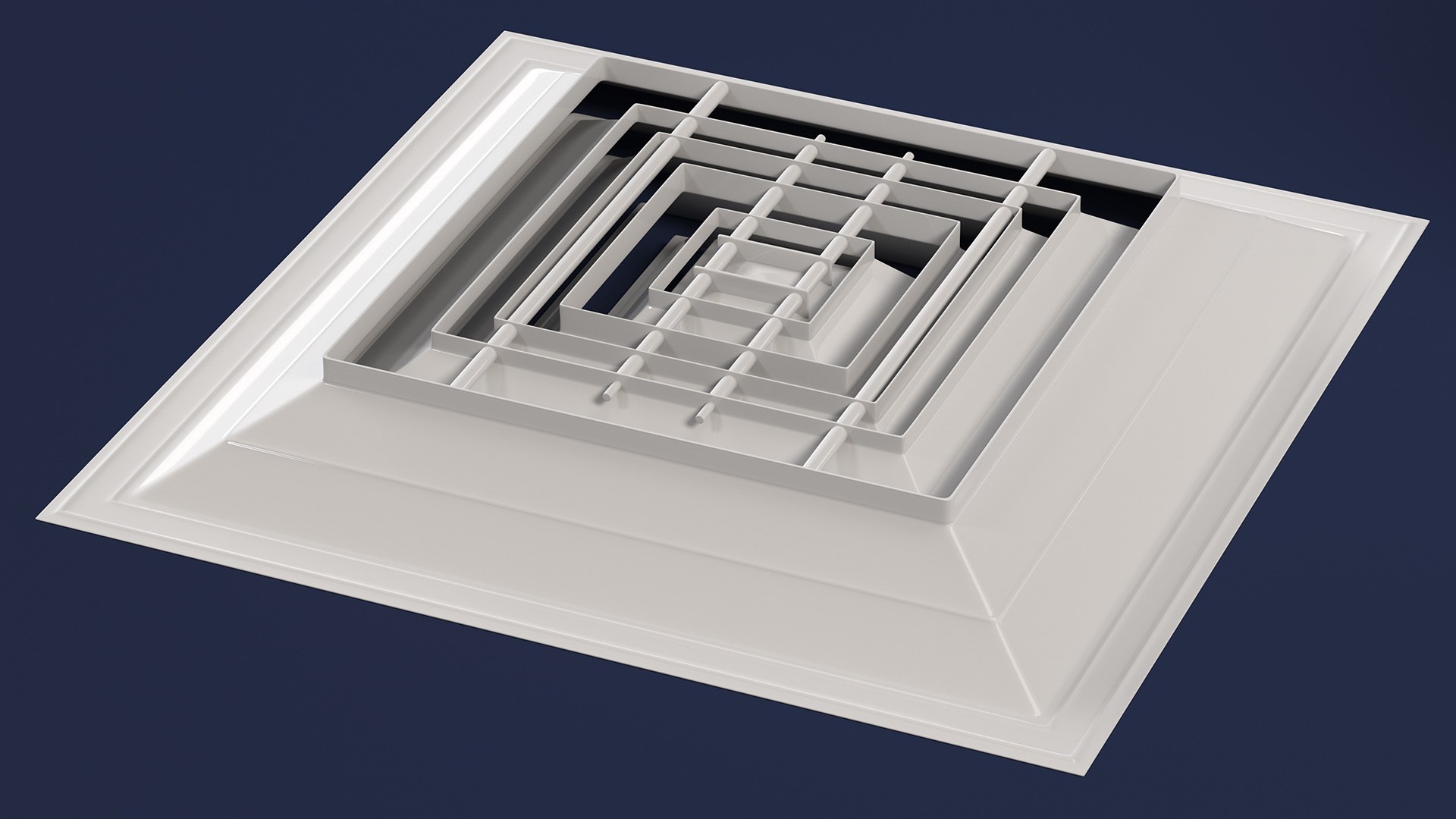 3D Air Vent Diffuser Square - TurboSquid 1962215