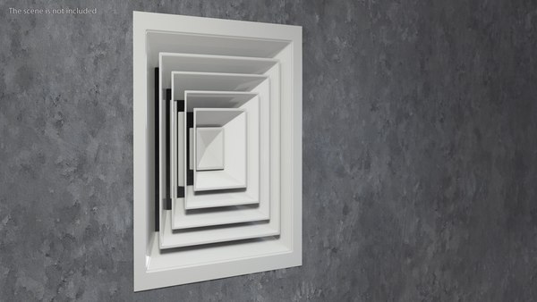 modelo 3d Air Vent Diffuser Square - TurboSquid 1962215