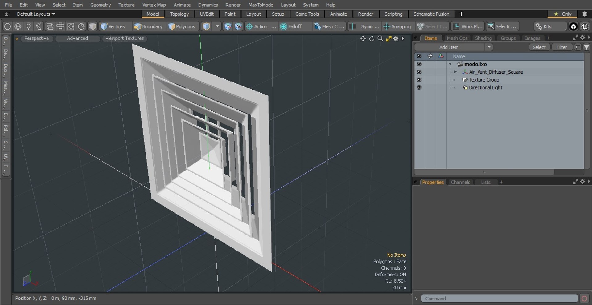 3D Air Vent Diffuser Square - TurboSquid 1962215