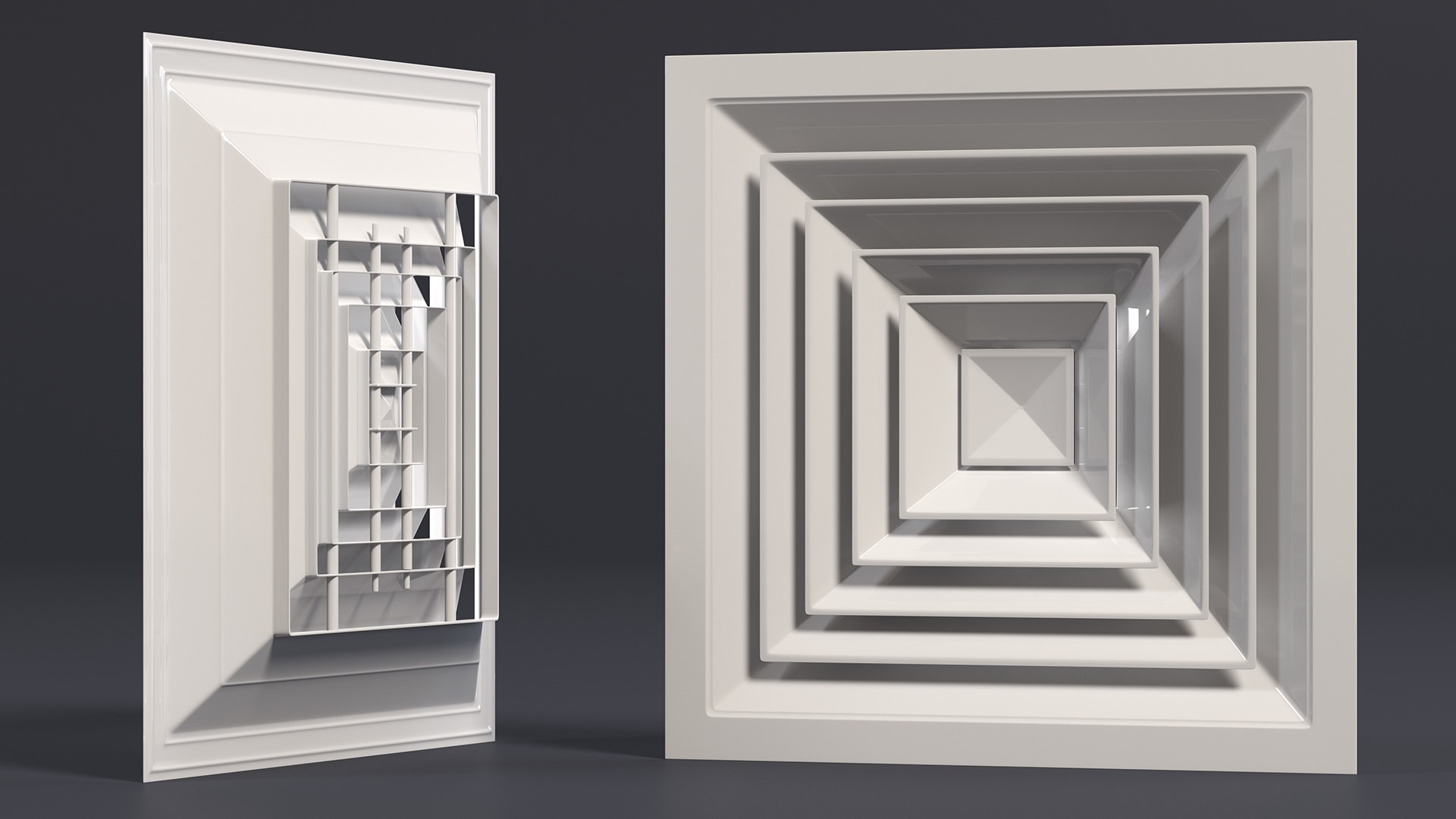 3D Air Vent Diffuser Square - TurboSquid 1962215