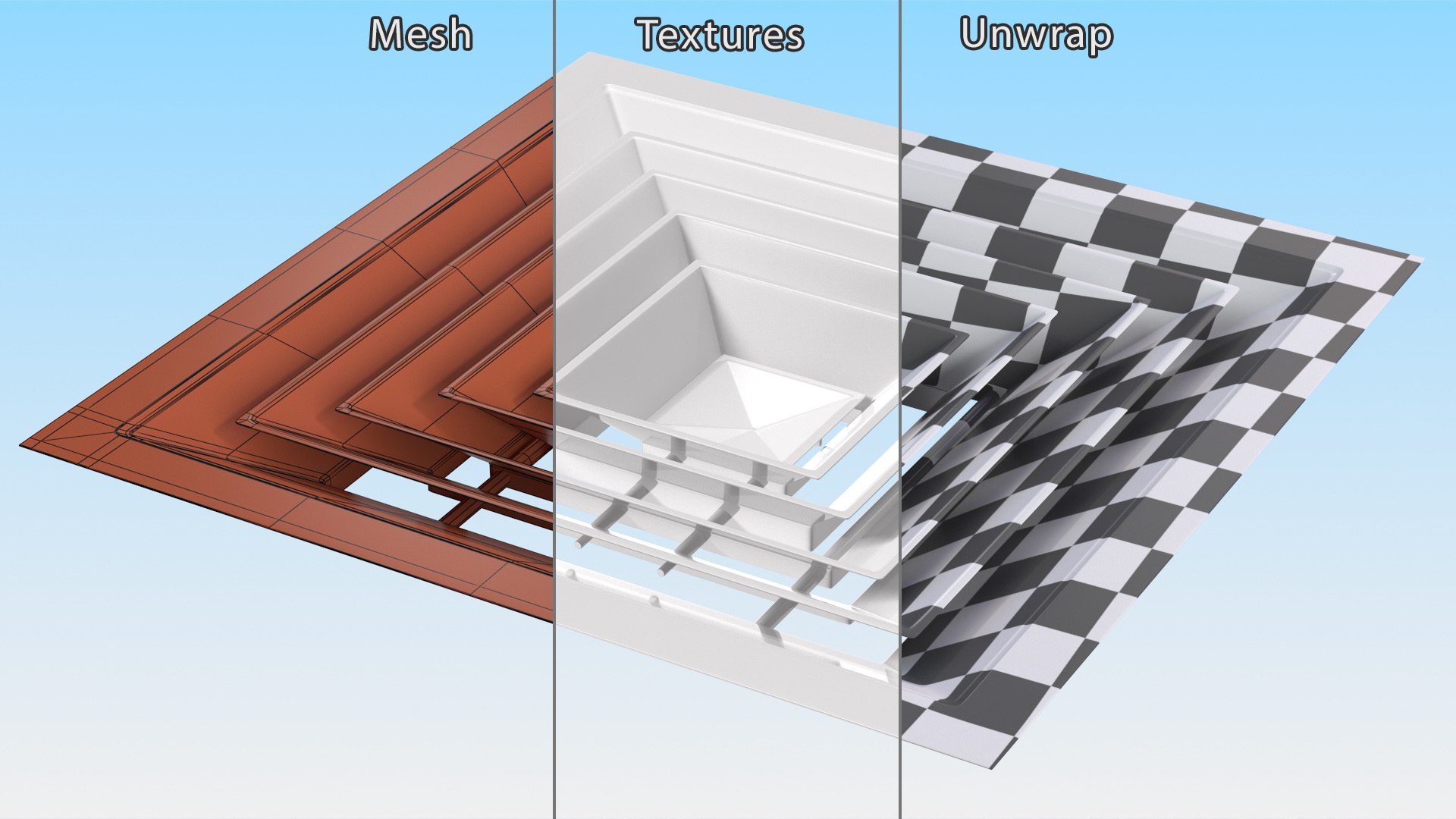 3D Air Vent Diffuser Square - TurboSquid 1962215