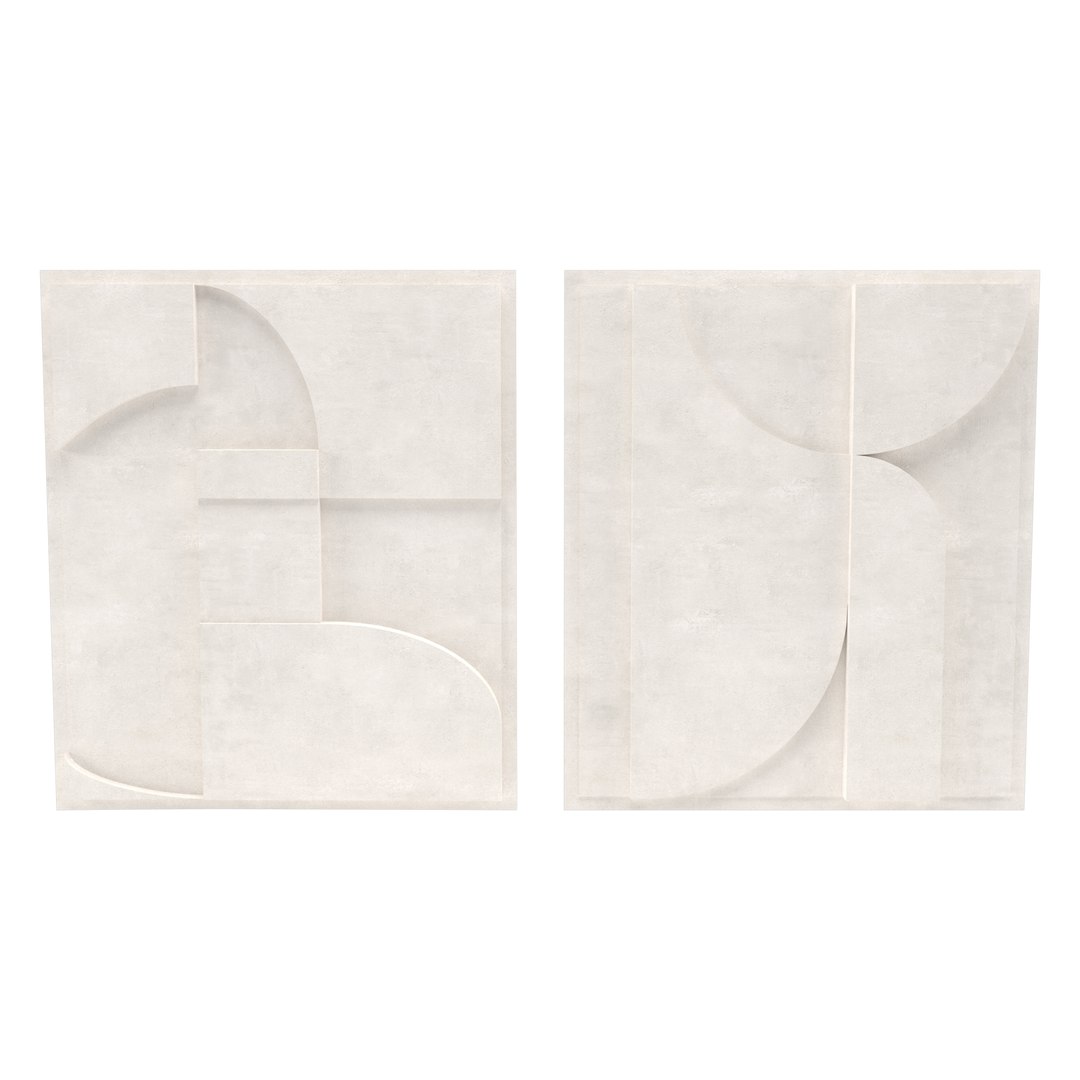 3D Art Panno 3d Wall Art Relief Gypsum Plaster - TurboSquid 2235244