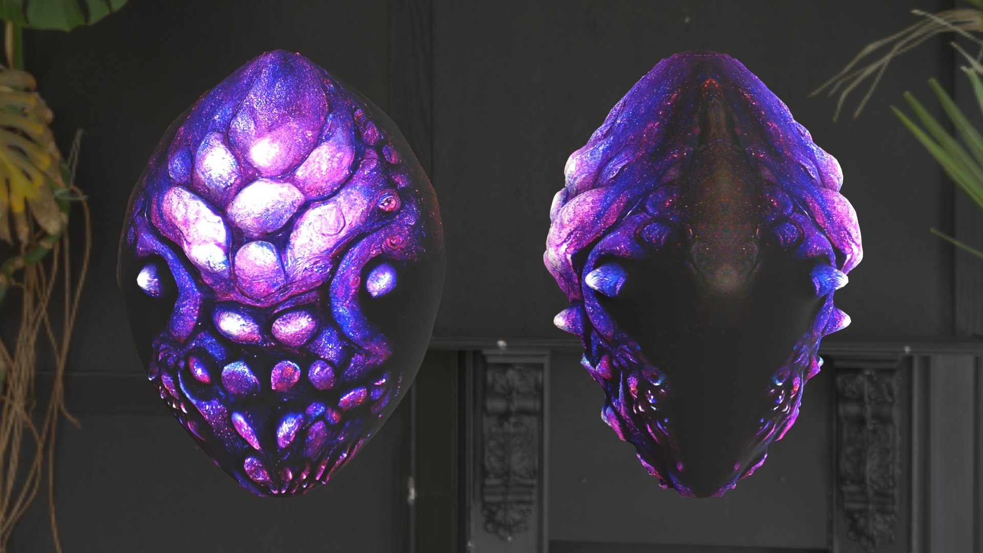 Purple Alien Egg 2 3D Model - TurboSquid 1972150