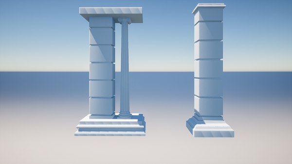Two Architectural Columns 3D model - TurboSquid 1723248