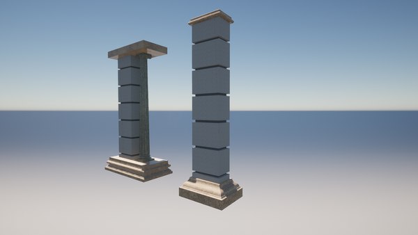 Two Architectural Columns 3D model - TurboSquid 1723248