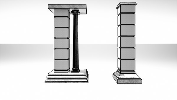 Two Architectural Columns 3D model - TurboSquid 1723248