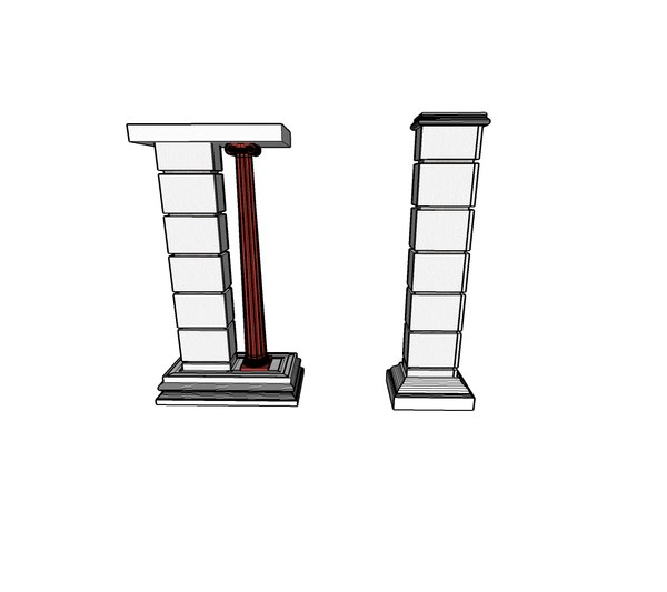Two Architectural Columns 3D model - TurboSquid 1723248