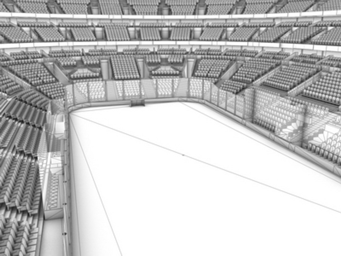 ice hockey arena stadium 3d model