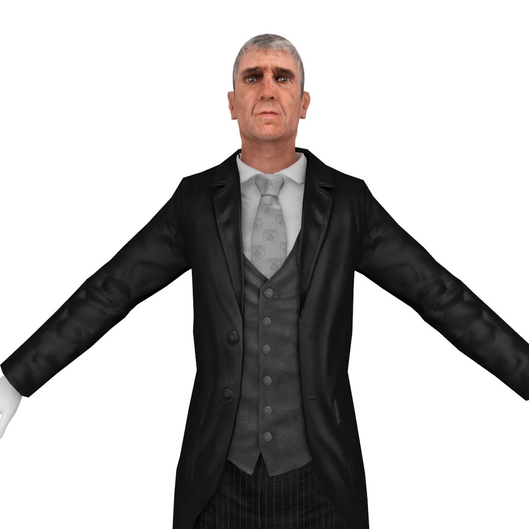 3D butler rigged - TurboSquid 1289586