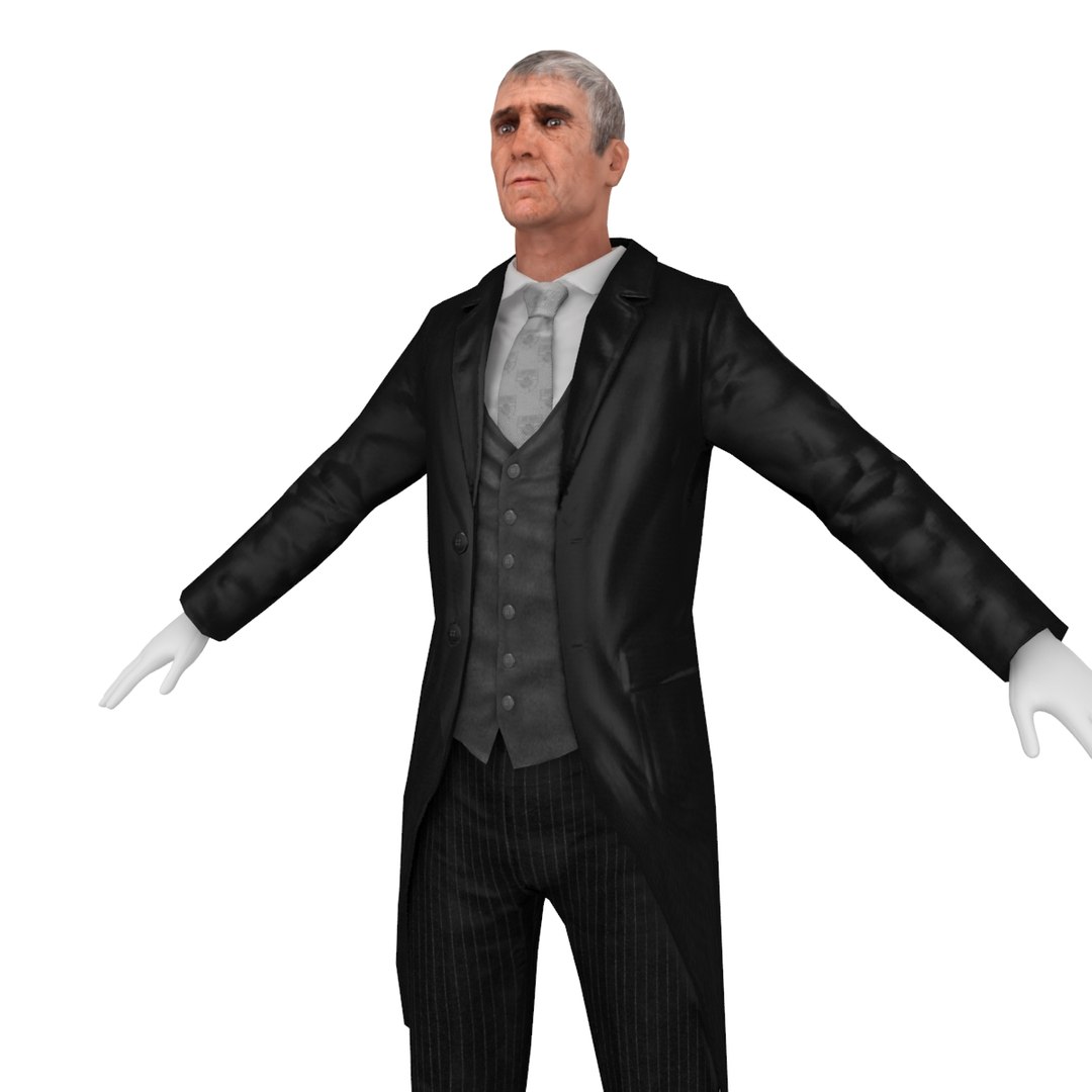 3D butler rigged - TurboSquid 1289586