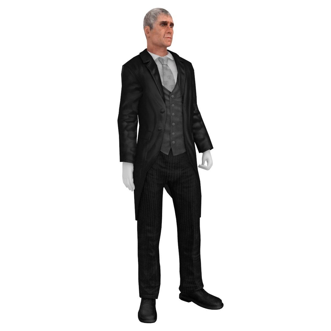 3D butler rigged - TurboSquid 1289586