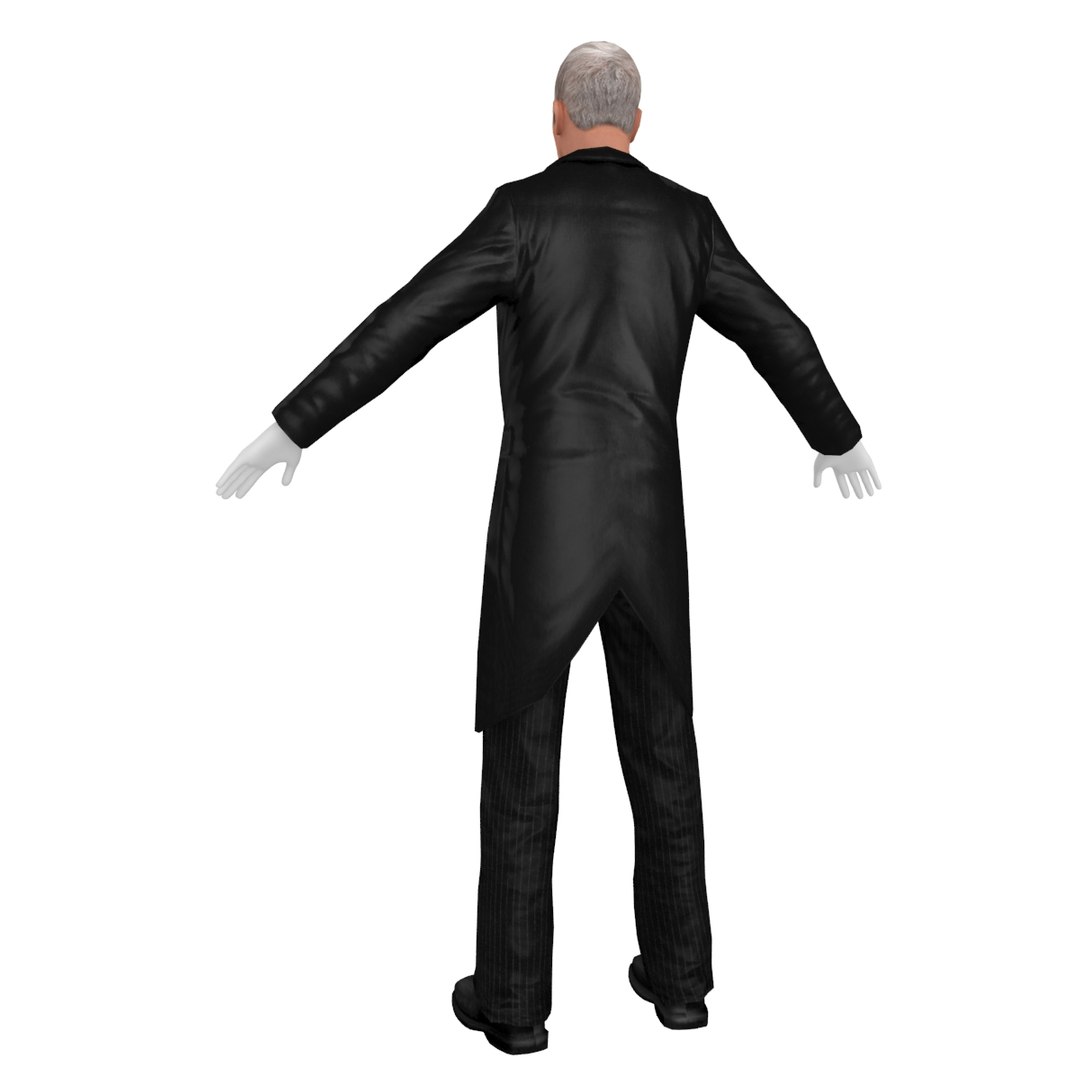 3D Butler Rigged - TurboSquid 1289586