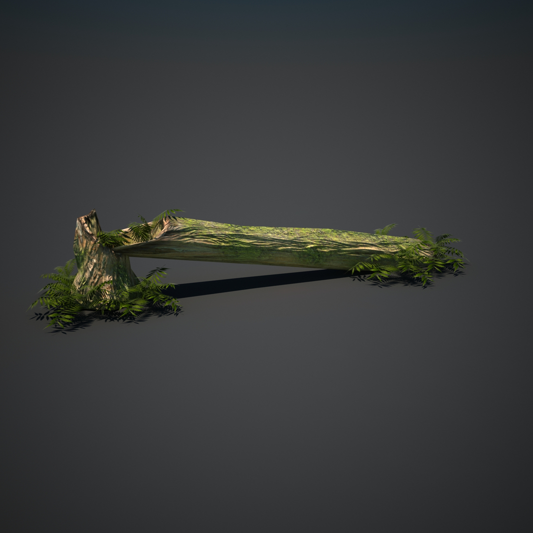 3d Model Of Fallen Tropical Tree