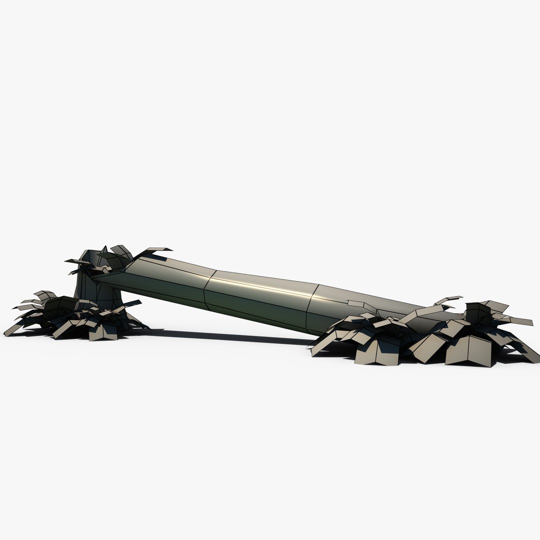 3d Model Of Fallen Tropical Tree