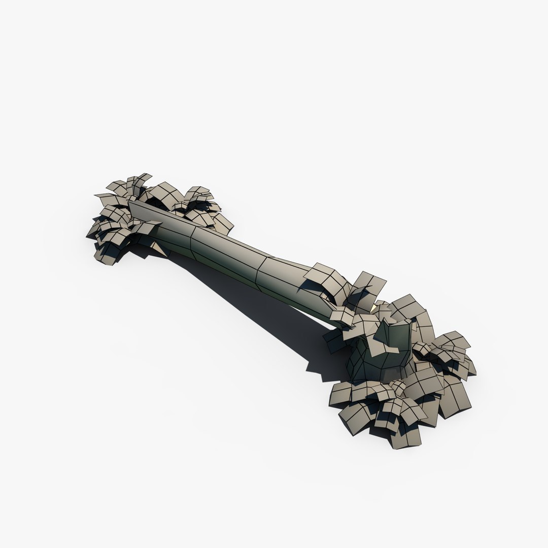 3d Model Of Fallen Tropical Tree