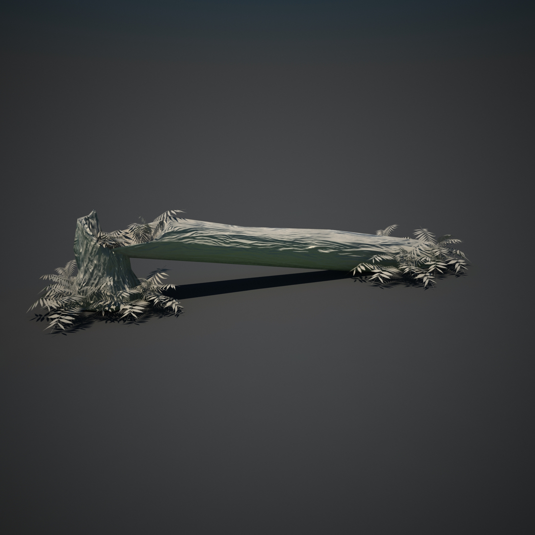 3d Model Of Fallen Tropical Tree
