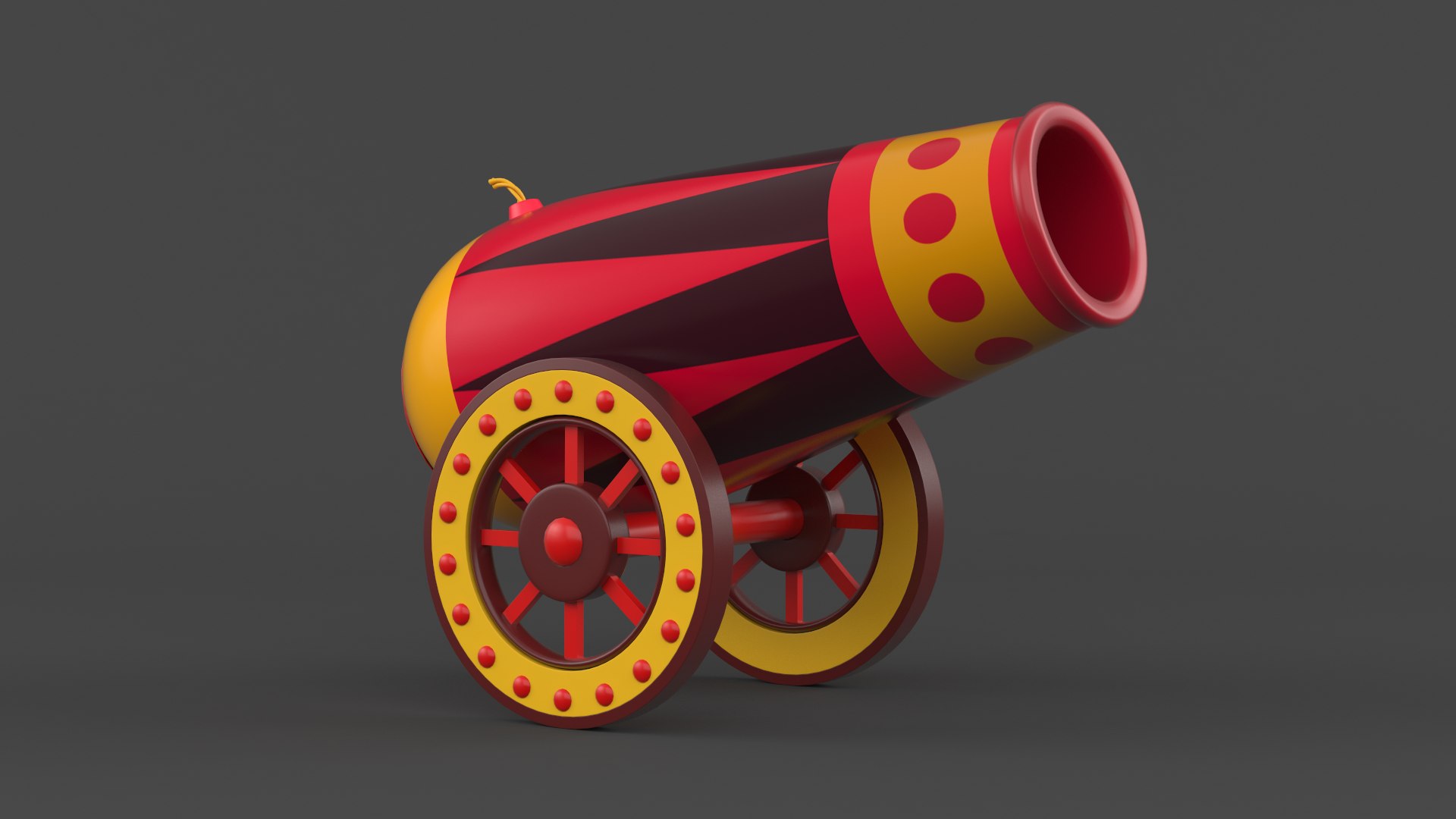 Circus Cannon 3D Model - TurboSquid 1989646