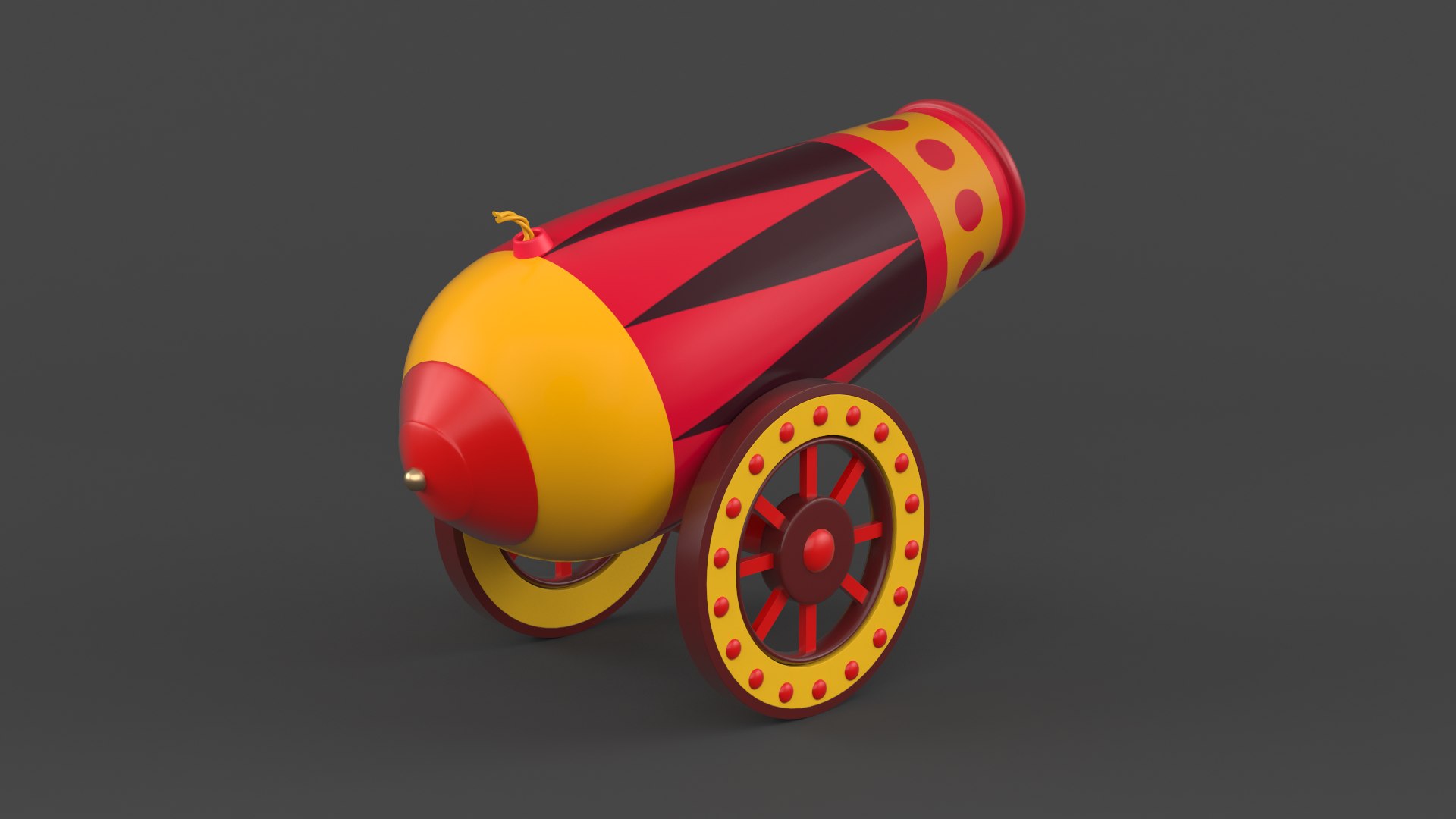 Circus Cannon 3D Model - TurboSquid 1989646