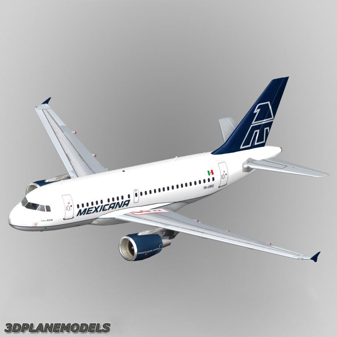 Airbus A318 Mexicana A-318 3ds