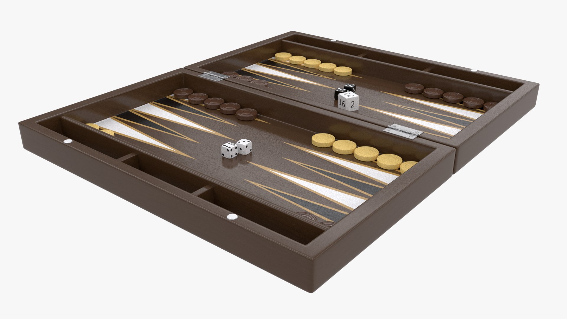 Backgammon Board Game 3D - TurboSquid 1978646