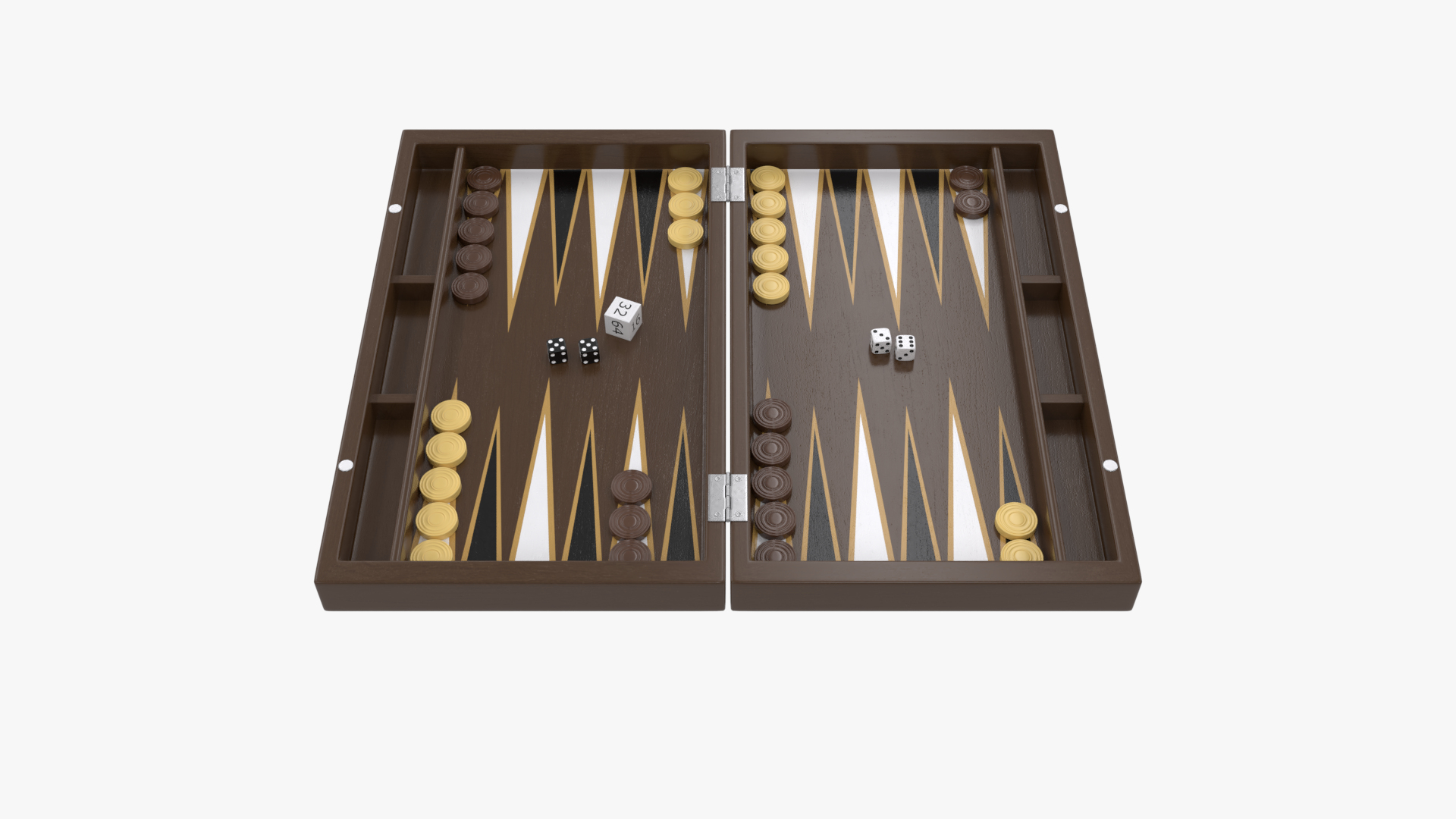 Backgammon Board Game 3D - TurboSquid 1978646