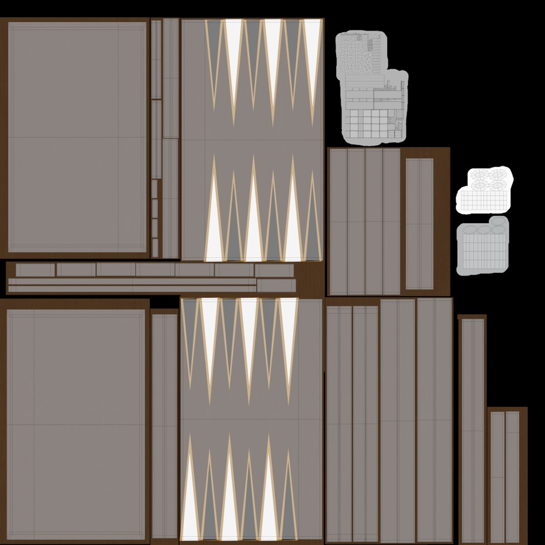 Backgammon Board Game 3D - TurboSquid 1978646