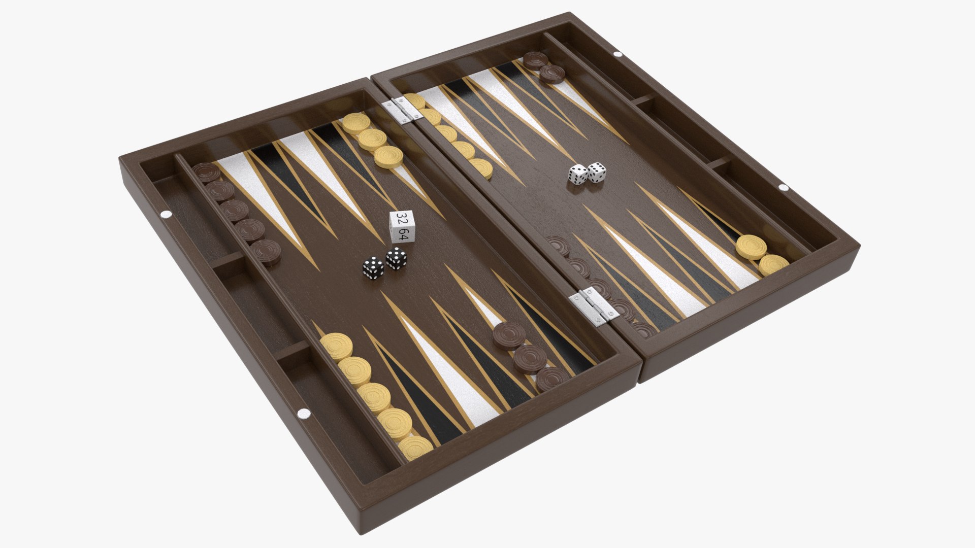 Backgammon Board Game 3D - TurboSquid 1978646