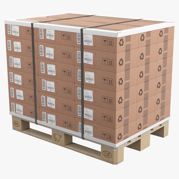 modelo 3d Palet Con Cajas - TurboSquid 1991145